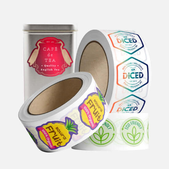 Shape Roll Label | Free shipping | Custom Sticker Printing